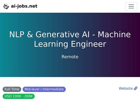 Hiring Nlp And Generative Ai Machine Learning Engineer Remote R