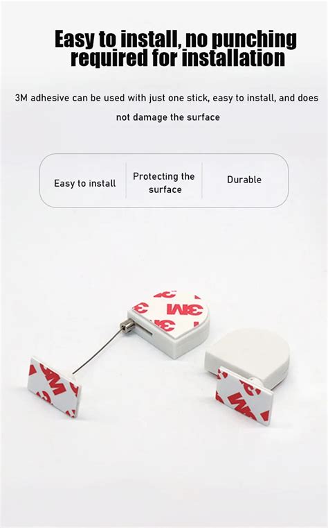 Custom D Shaped Retractable Security Tether Anti Theft