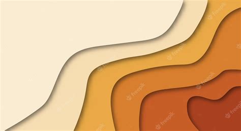 Premium Vector Stylish Modern 3d Paper Cut Art Template With Abstract Curve Shapes Background