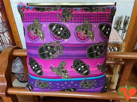 Custom Decorative 18 Inches Square Pillow Cover African Print Fabric