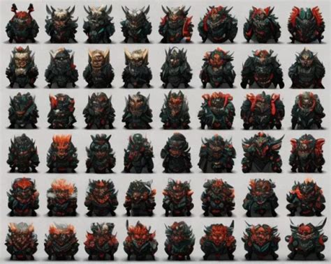 Oni Demon Sprite Sheet Free Ai Art Generator