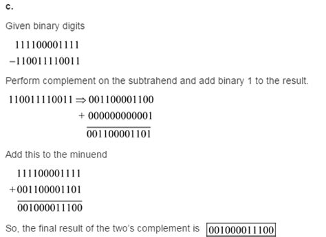 Solved Find The Following Differences Using Twos Complement Arithmetic 1 Answer