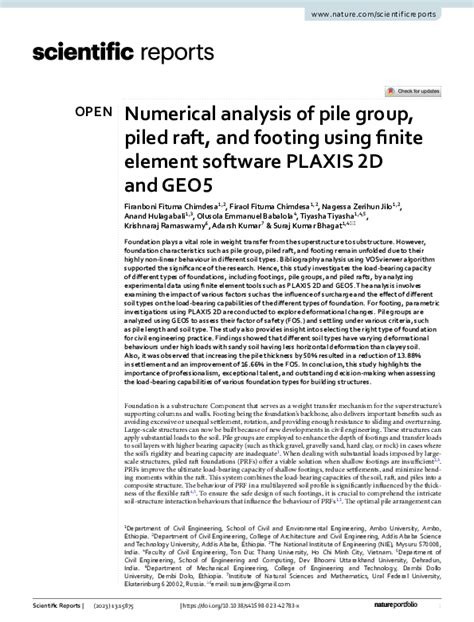 Pdf Numerical Analysis Of Pile Group Piled Raft And Footing Using Finite Element Software
