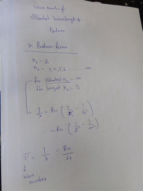 Calculate The Shortest And Longest Wavelength Of Transition In Balmer