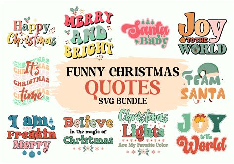 Funny Christmas Quotes SVG Bundle Graphic By TrendyPointShop Creative