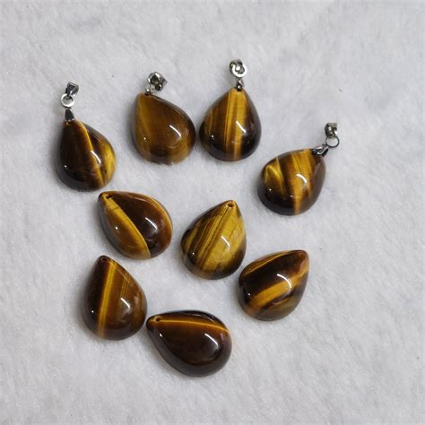 1161 天然黄虎眼吊坠 Natural Yellow Tiger Eye Pendant 财富 Wealth 权力 Power 黄虎眼