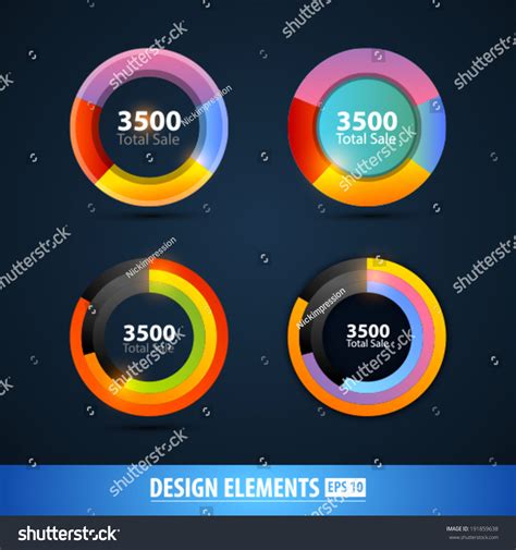 Vector Diagrams Chart Set Business Infographics vector de stock libre de regalías