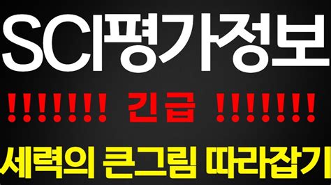 Sci평가정보 Sci평가정보주가 Sci평가정보주가전망 Sci평가정보차트분석 Sci평가정보목표가 036120 Youtube