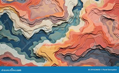 Contour Terrain Map Contours Stock Illustration Illustration Of