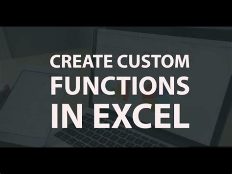 Create Custom Formulas And Functions In Excel YouTube