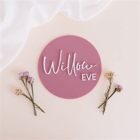 Acrylic Birth Plaque Script Font Duo Miss Alis