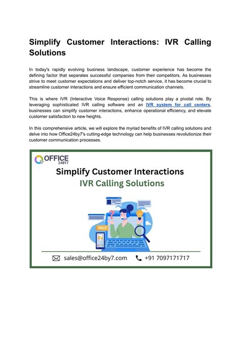 PPT Simplify Customer Interactions IVR Calling Solutions PowerPoint Presentation ID