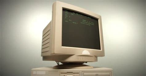Retro Pc With Loading Code Console Programmer Making Scripts Green