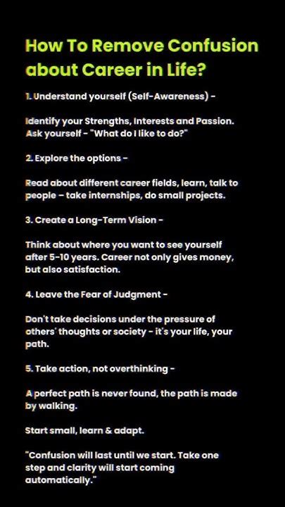 How To Remove Confusion about Career in Life 🔥🎉 - YouTube