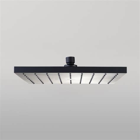 Oliveri Monaco Shower Rose 250mm Matte Black Buildmat