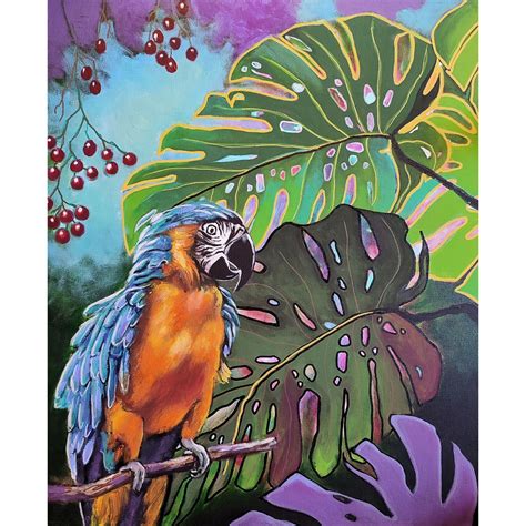 Купить картину Попугай Ара в Москве от художника Петрова Марина