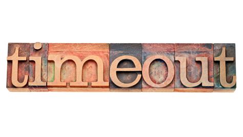 Timeout Word In Letterpress Type Printing Block Isolated On Wood
