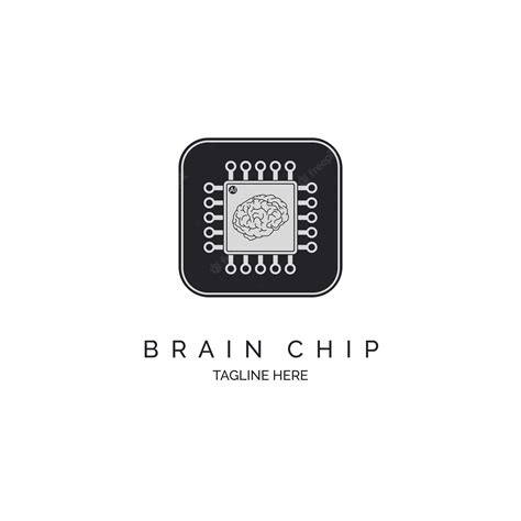 브랜드 또는 회사를 위한 두뇌 칩 집적 회로 마이크로칩 Cpu Ai 스마트 칩 로고 디자인 템플릿 프리미엄 벡터