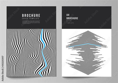 Vector Illustration Layout Of A4 Format Modern Cover Mockups Design