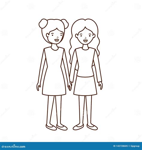 Car Cter Del Avatar De Las Mujeres Jovenes Ilustraci N Del Vector Ilustraci N De Actitud