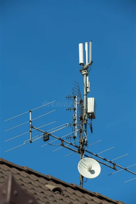 Television Antenna And Wi Fi Transmitter Stock Image Image Of Digital Communication 63799203