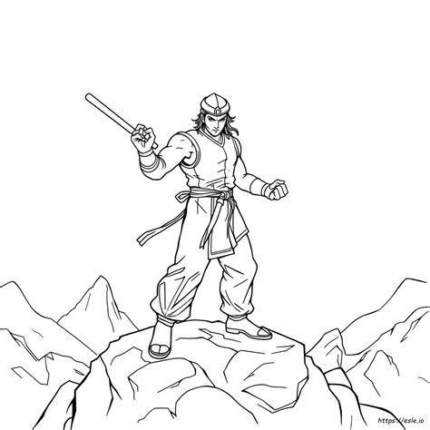 Liu Kang Coloring Pages