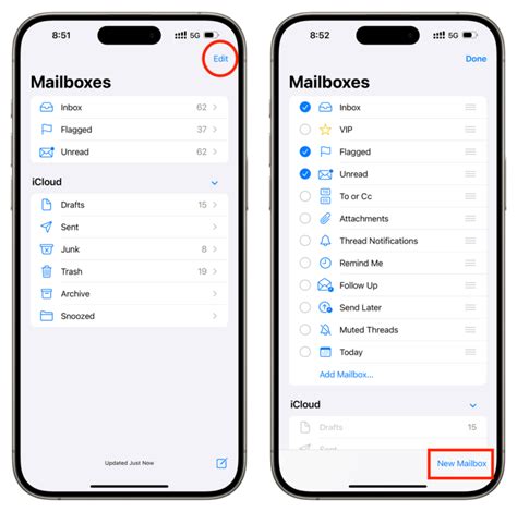 how to create subfolders in mail on iphone ipad and mac