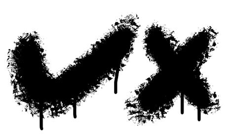 白の上に黒でスプレーされた落書きのチェックマークベクターイラスト アイコンのベクターアート素材や画像を多数ご用意 アイコン アイコン