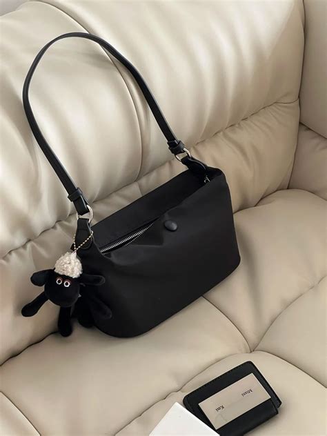 유투미월드 당일 출고 수제 아기 핑크 나일론 천 겨드랑이 가방 한국 새로운 핀 경량 질감 작은 가방 올 매치 숄더 핸드백