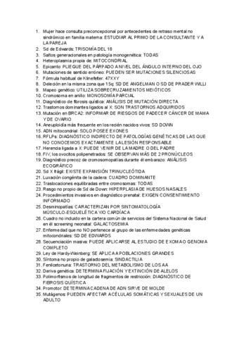 TEST GENETICA Preguntas Que Faltan Pdf