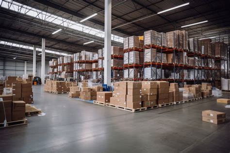 Interior Of A Modern Warehouse Large Space For Storing And Moving