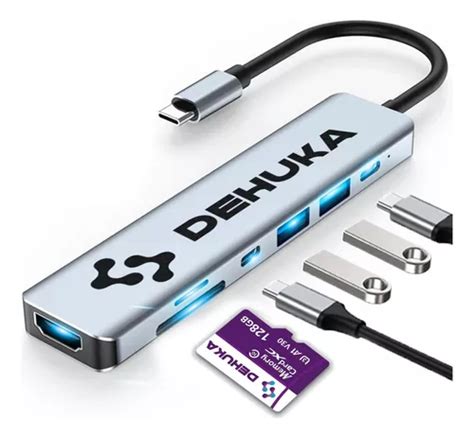Adaptador Hub Usb C Hdmi Para Macbook Mac Multiple X Dehuka