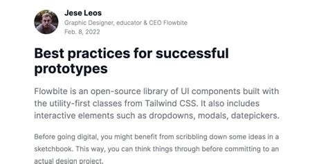 How To Build A Blog Template With Tailwind Css And Flowbite Rdevto