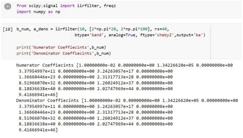 python scipy iir filter examples