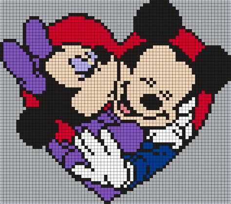 Minnie And Mickey Perler Bead Pattern Bead Sprites Characters Fuse