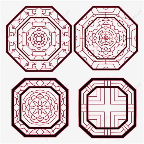 한국 전통 문양 장식 무료 일러스트 다운로드 무늬 패턴 일러스트 패턴 한국어 Png 일러스트 및 Psd 이미지 무료 다운로드 Pngtree