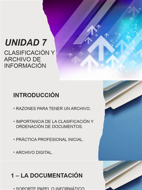Unidad 7 Clasificación Y Archivo De La Información Pdf Archivo De