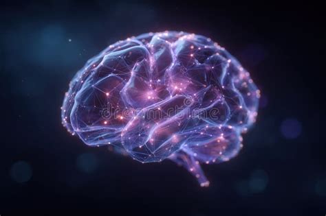 3d Digital Representation Of A Human Brain With Intricate Neural Connections And Glowing Nodes