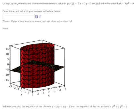 solved using lagrange multipliers calculate the maximum