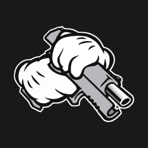 Mickey Mouse Hands Holding Gun Mickey Mouse T Shirt TeePublic