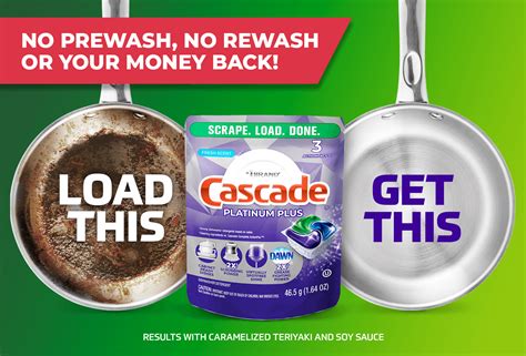 3 Count Cascade Platinum Plus Dishwasher Detergent Pods Sample