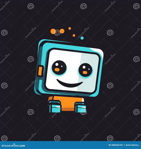 Cute Smiling Robot Stock Illustration Illustration Of Futuristic