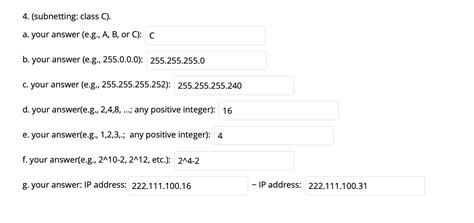 solved 4 [subnetting class c] [25 points] number of