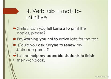 Verb Patterns Grammar Guide English Esl Powerpoints
