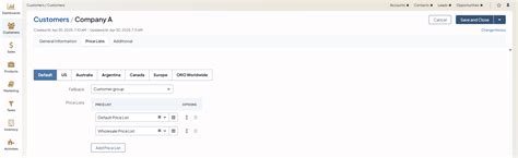 Configure Price List Per Customer Orocommerce Orocrm And Oroplatform Documentation