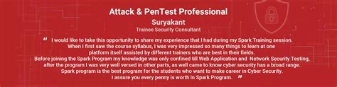 Spark Cybersecurity Training Program For Ethical Hacking