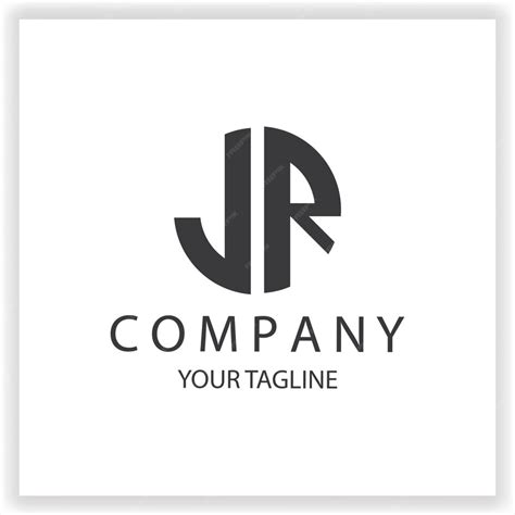 Premium Vector Jr Logo Monogram Simple And Modern Circle Black Colour