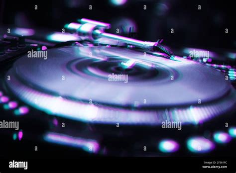 Vintage Dj Tun Table Player Edited With 3d Stereo Effectretro Anaglyph