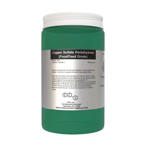 Copper Sulfate Pentahydrate Foodfeed Grade Consolidated Chemical