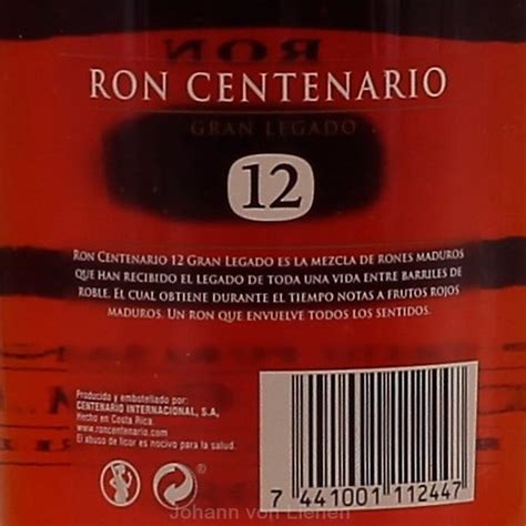 Ron Centenario Gran Legado Anos